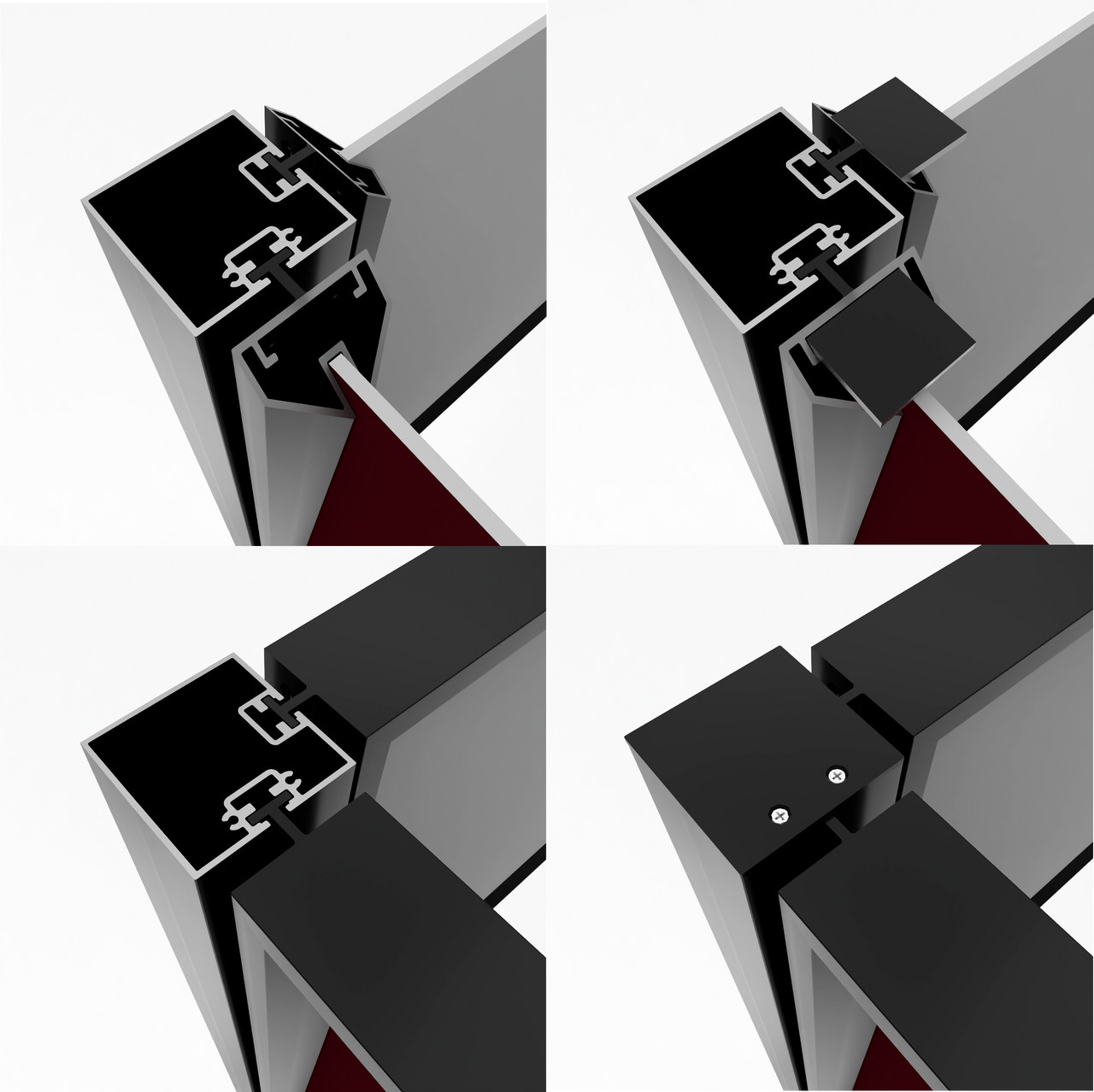 Single Panel Architectural Corner Frame System