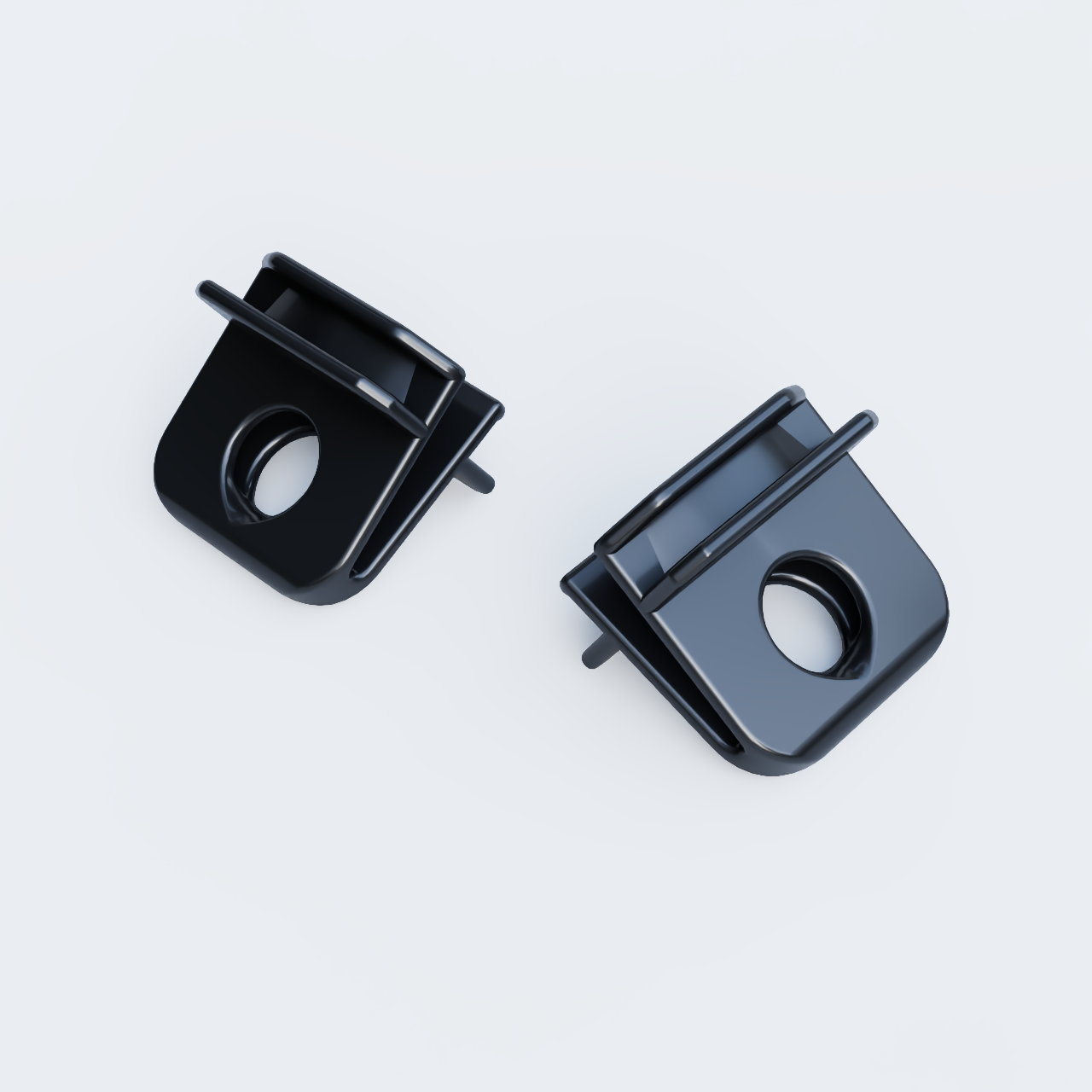 Squeeze clip for Adjustable Slotted arms