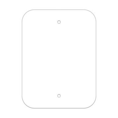 Painted - Aluminum Rectangle Sign Blank (Portrait)