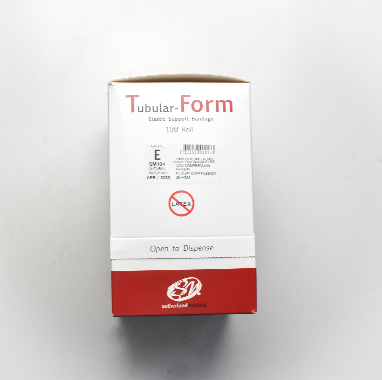 Tubular Form Elastic Support Bandage Straight Size E Natural Latex Free ...