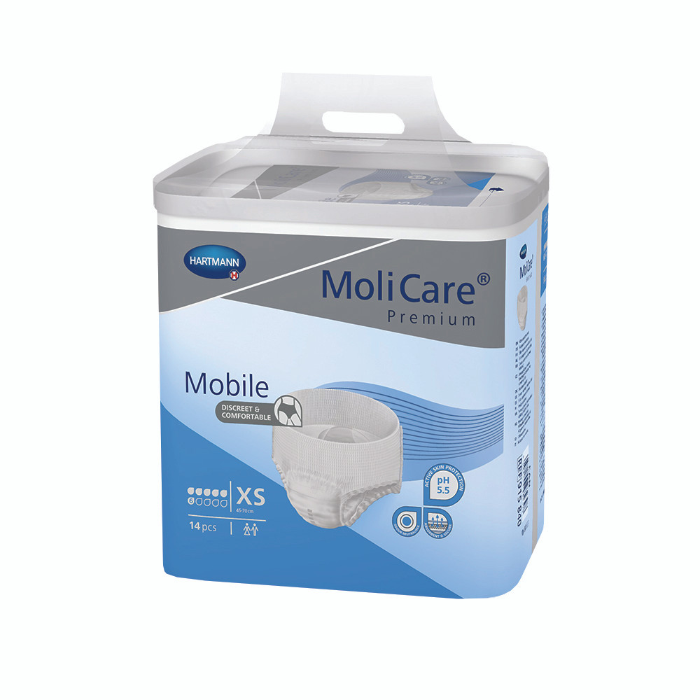 "MoliCare Premium Mobile X-Small 6 Drops, Pack/14" - Health Equipment ...
