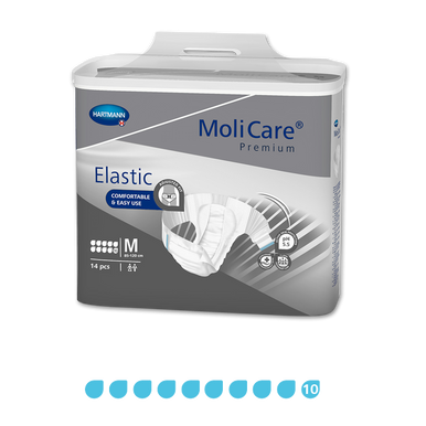 Molicare Premium Elastic Medium 10 Drops, Pack/14 - Health Equipment ...