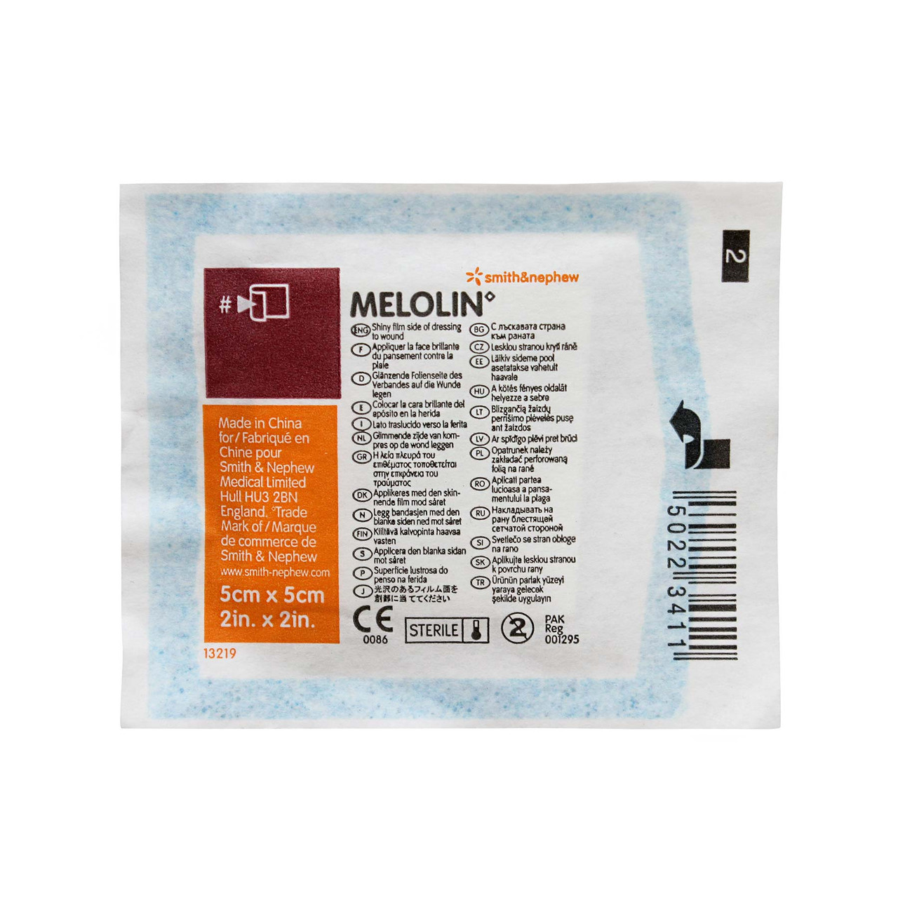 "Melolin Non-Adherent Sterile Dressing 5cm x 5cm, Each (Sold as an each ...