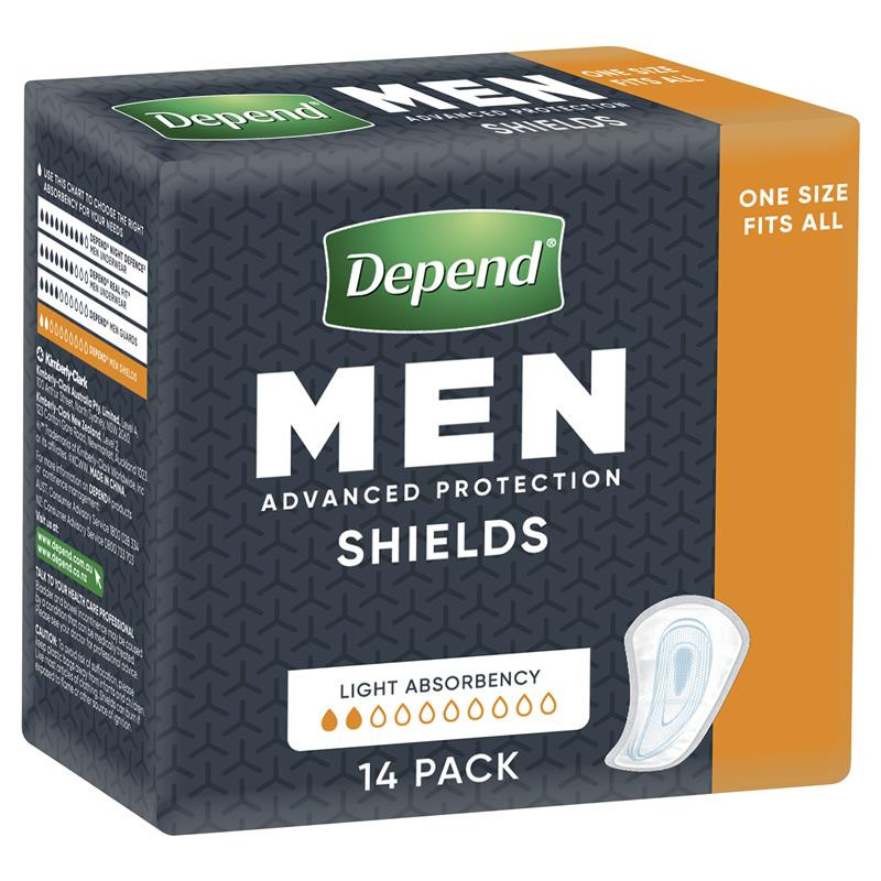 Depend Shields For Men, Pack/14 - Health Equipment and Consumable ...