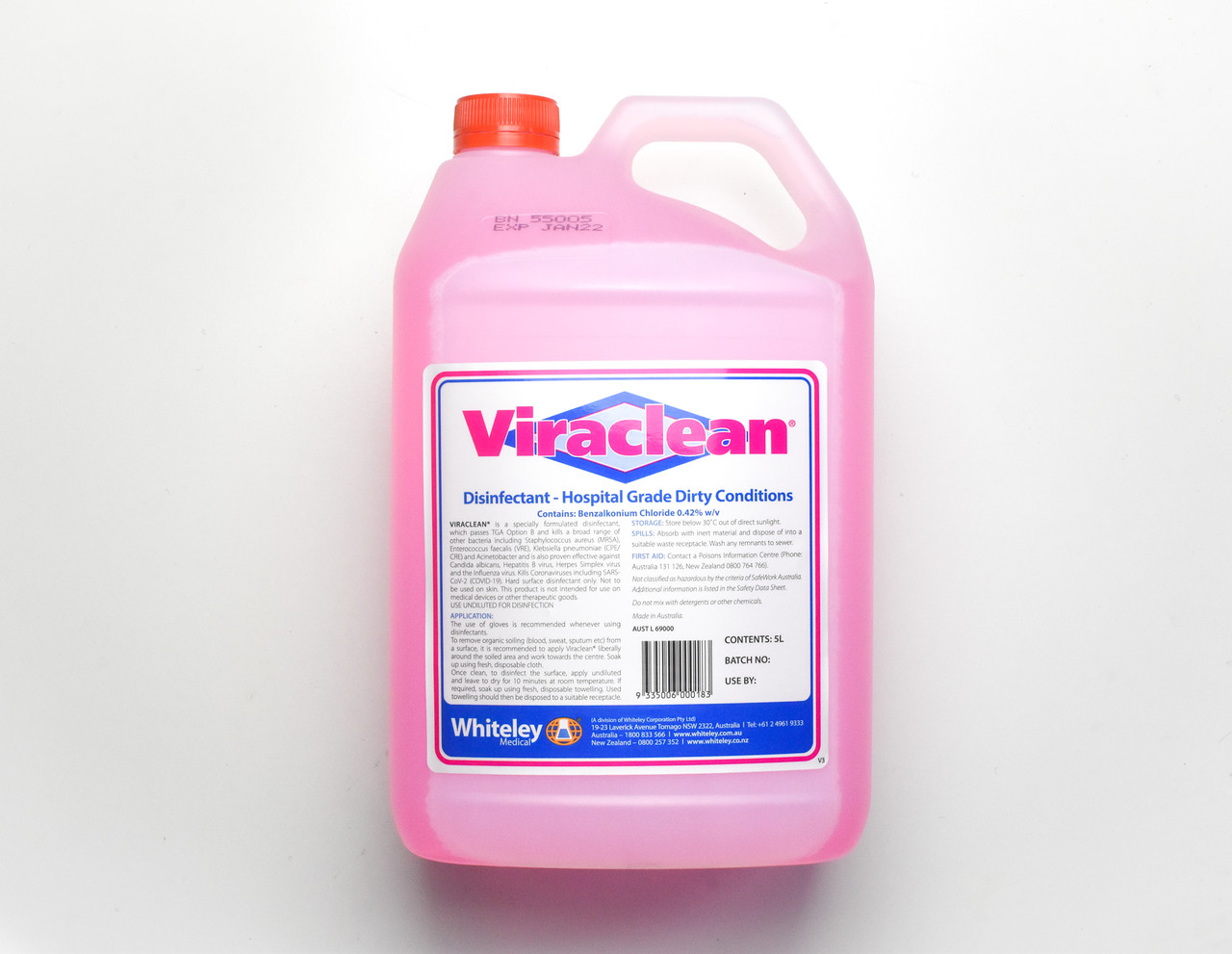 Viraclean 5Lt Hospital Grade Disinfectant - Health Equipment and ...