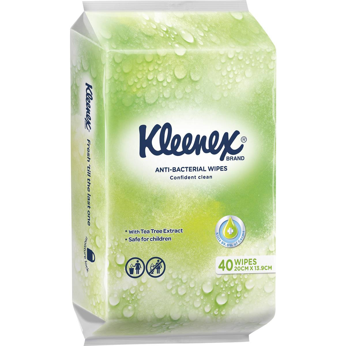 Kleenex Anti-Bacterial Wet Wipes, Pack/40 (Sold As Pack, Can Be ...