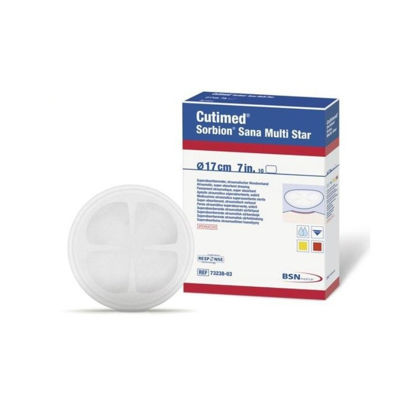 Cutimed Sorbion Sana Multistar D Sterile 17Cm, Each - Health Equipment ...