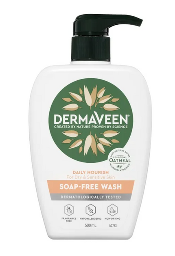 Dermaveen Daily Nourish Soap-Free Wash For Dry & Sensitive Skin 500Ml ...