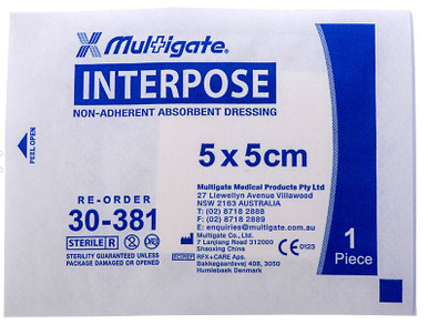 Multigate Interpose Dressing Non-Adherent Sterile 5Cmx5Cm Box100 ...