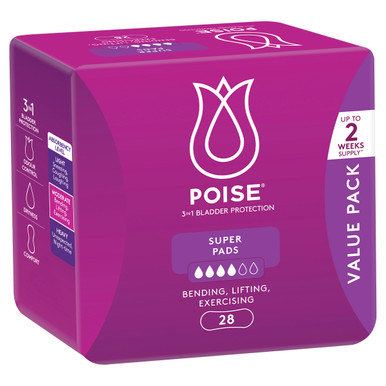 Poise Pads Super Bulk Pack28 - Health Equipment and Consumable Supplies ...