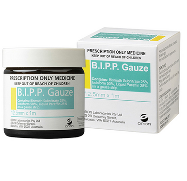 Bismuth SubNitrate Iodoform & Parafin Paste Impregnated Gauze 12.5mm x ...
