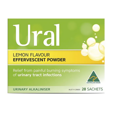 Ural Effervescent Sachets Lemon Flavoured 4g, Box/28 - Health Equipment ...