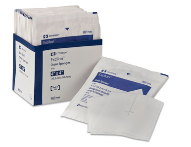 Covidien Excilon Drain Sponge Sterile 10.2Cmx10.2Cm Pk2 Box50 - Health ...