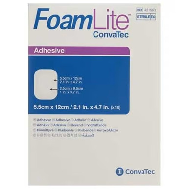 ConvaTec Foam Lite™ Adhesive Dressing 5.5cm x 12cm - Health Equipment ...