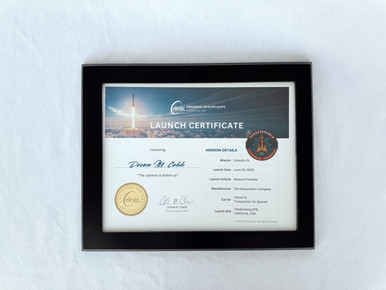 Perseverance Flight Launch Certificate
