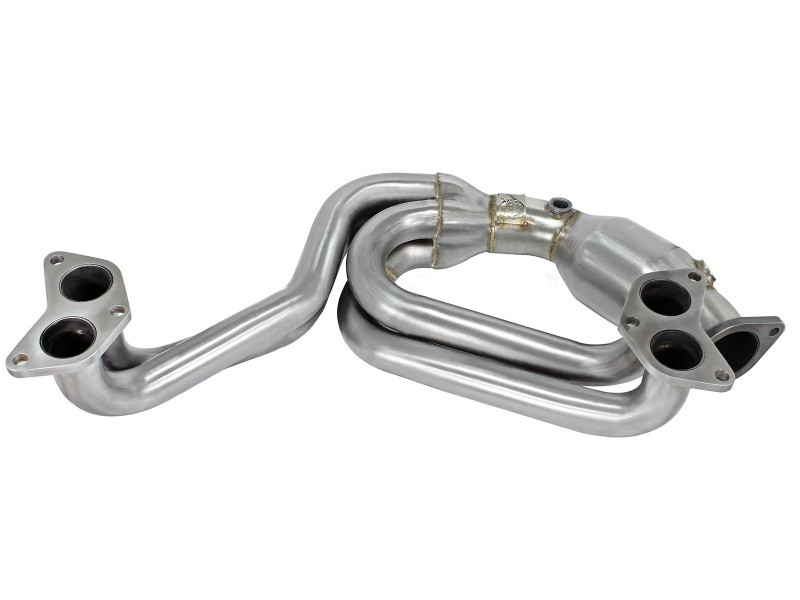 aFe Twisted Steel 304 Stainless Steel Long Tube Header w/ Cat for the ...