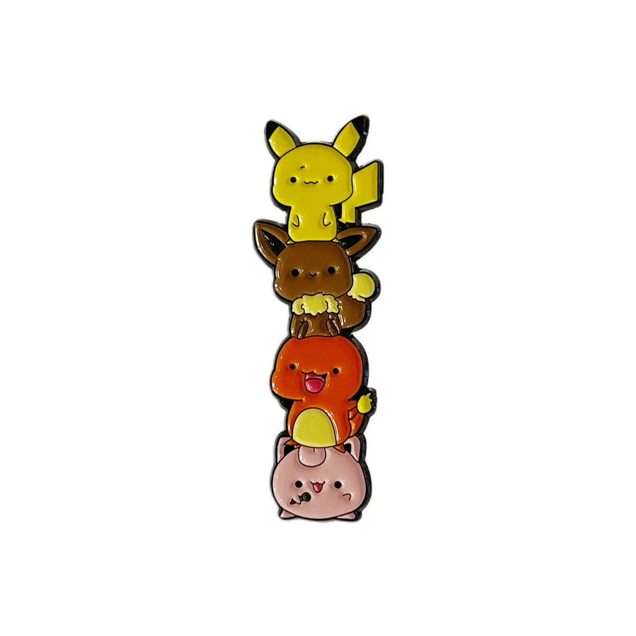 POKEMON: Pikachu, Eevee, Charmander, Jigglypuff Totem Pole Enamel Pin ...