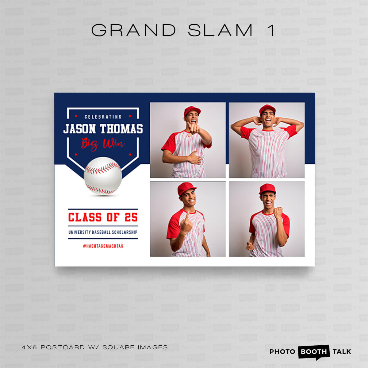 Grand Slam 2 Square 4x6 - CI Creative - Darkroom Templates