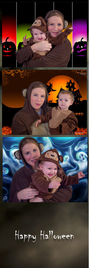 Halloween Green Screen - Screen Template - Darkroom Templates