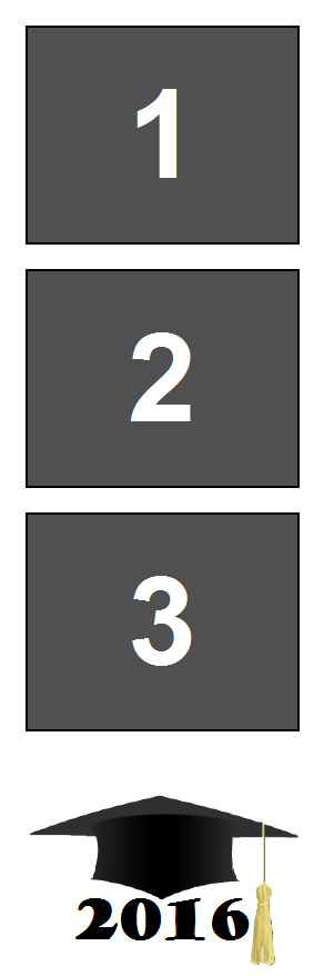 Graduation - Print Template - 3 Images - Darkroom Templates