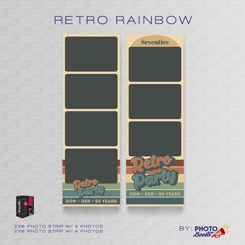 Retro Rainbow 2 Set - CI Creative - Darkroom Templates