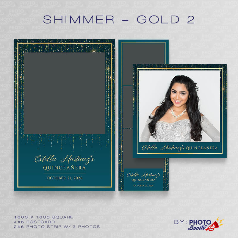 Shimmer Gold 2 Square Set - CI Creative - Darkroom Templates