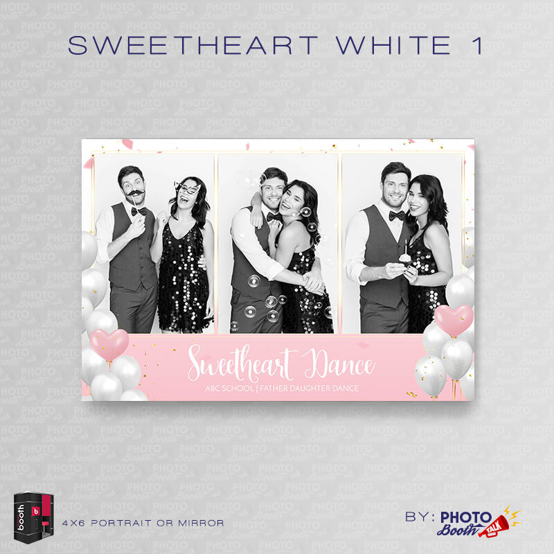 Sweetheart White 1 Portrait Mirror 4x6 - CI Creative - Darkroom Templates