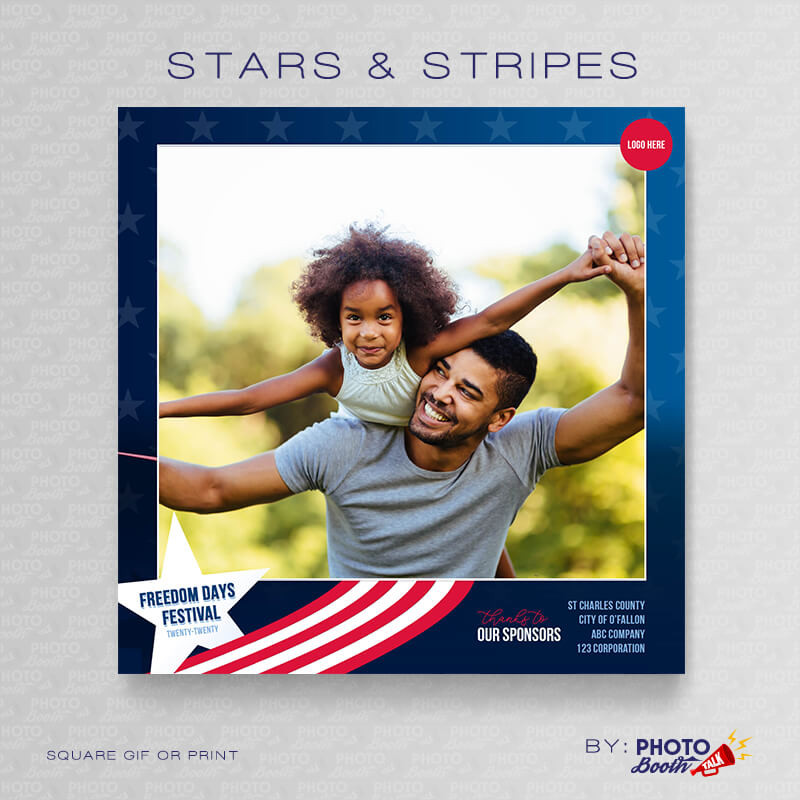 Stars & Stripes 2 Square Set - CI Creative - Darkroom Templates