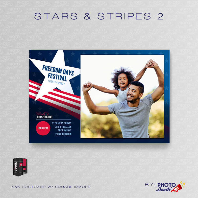 Stars & Stripes 2 Square 4x6 - CI Creative - Darkroom Templates