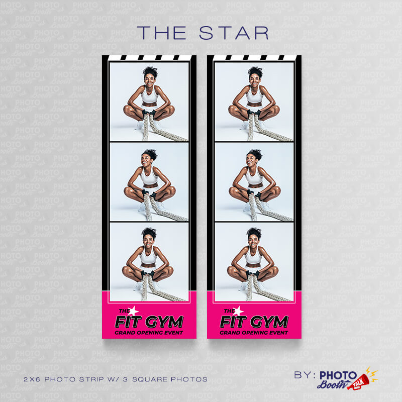 The Star Square 2x6 3 Images - CI Creative - Darkroom Templates