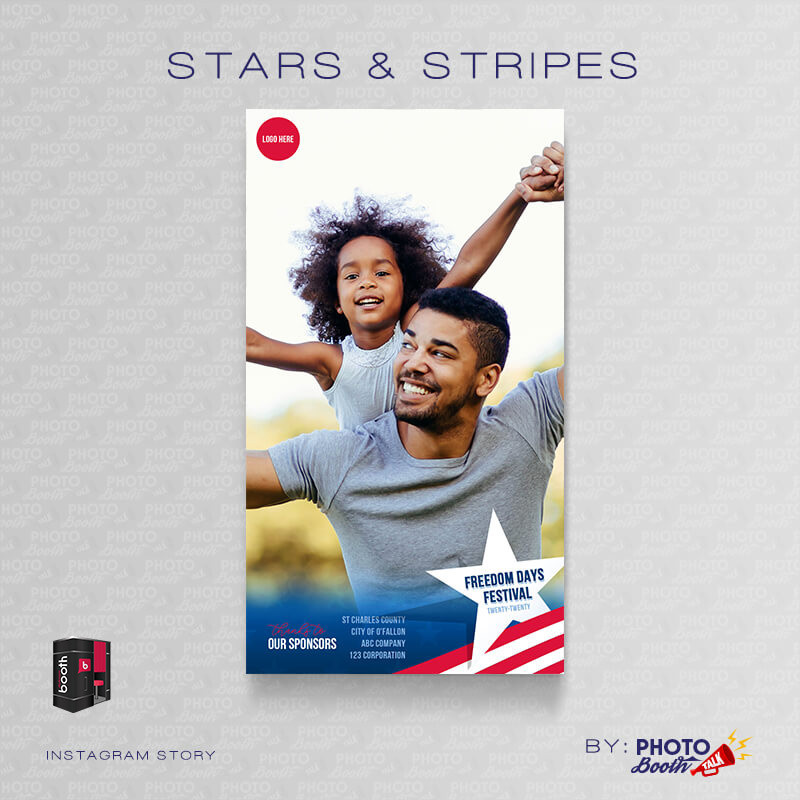 Stars & Stripes Instagram Story - CI Creative - Darkroom Templates