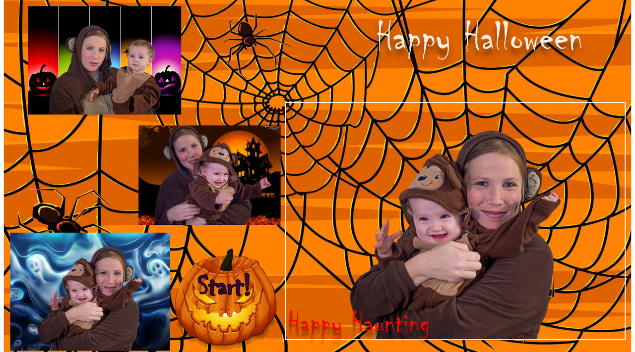 Halloween Green Screen - Screen Template - Darkroom Templates