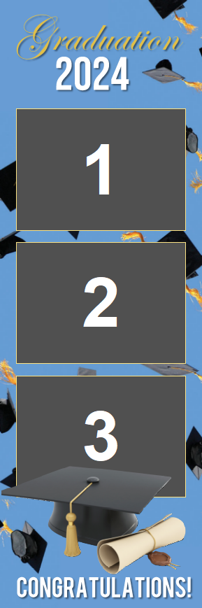 Graduation Bundle- 2x6 Print and Screen Template - Darkroom Templates