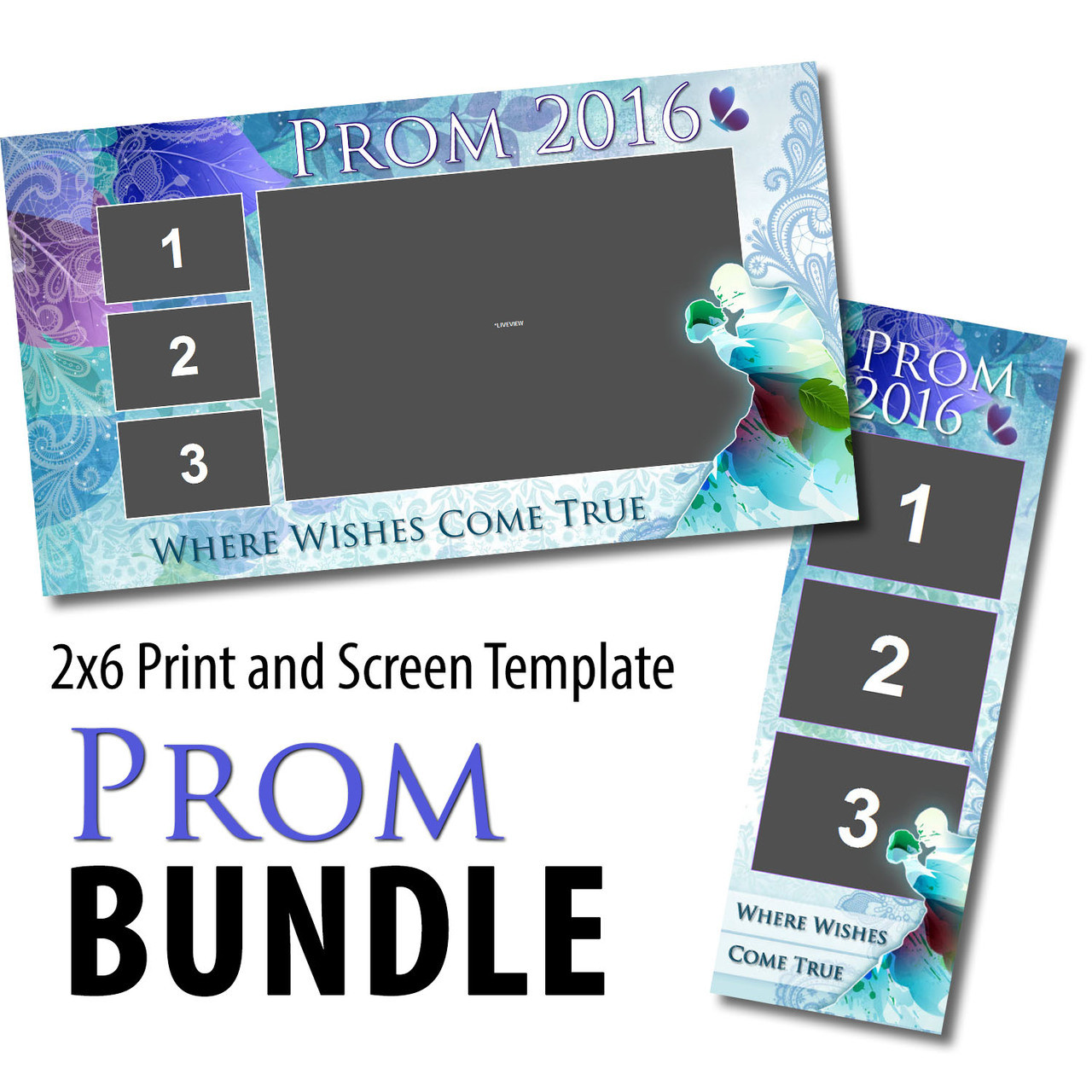 Prom Bundle 03- 2x6 Print and Screen Template - Darkroom Templates