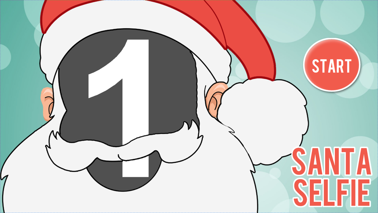 Santa Selfie 4x6 Print and Screen Template Bundle - Darkroom Templates