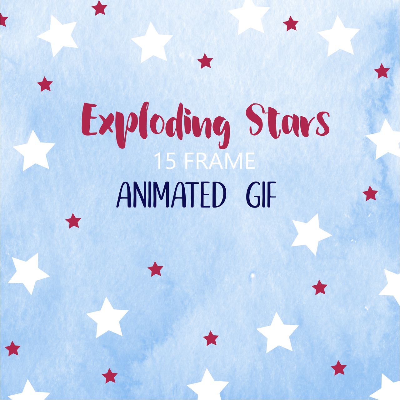 Exploding Star Animated GIF - Darkroom Templates