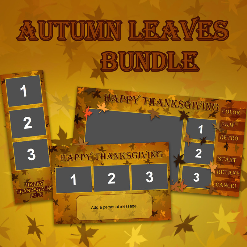 Autumn Leaves Bundle - 2x6, 4x6 and Screen Templates - Darkroom Templates