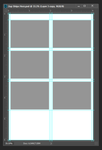 4x6" Strip Type 2- Sample/Guide PSD - Booth for iPad - Darkroom Templates