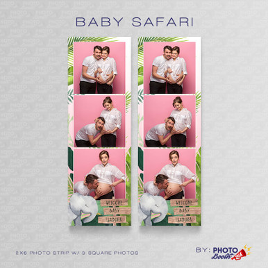 Baby Safari Square 2x6 3 Images - CI Creative - Darkroom Templates