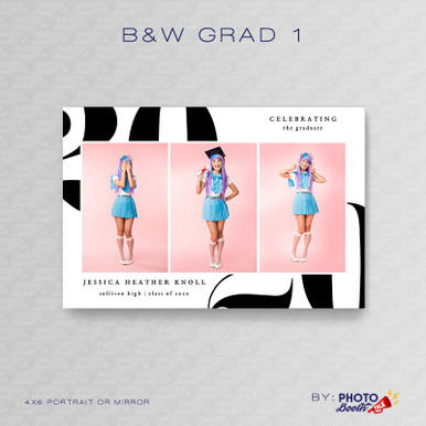 B&W Grad 1 Portrait Mirror 4x6 - CI Creative - Darkroom Templates