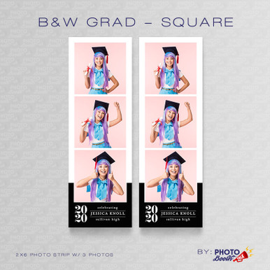 B&W Grad Square 2x6 3 Images - CI Creative - Darkroom Templates