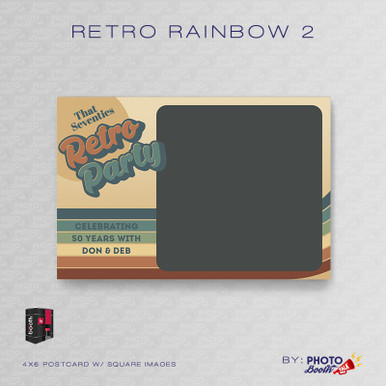 Retro Rainbow 2 Square 4x6 - CI Creative - Darkroom Templates