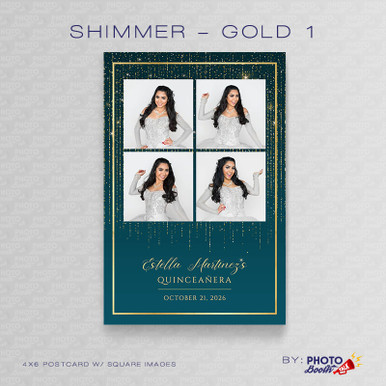 Shimmer Gold 1 Square 4x6 - CI Creative - Darkroom Templates