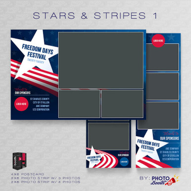 Stars & Stripes 1 Set - CI Creative - Darkroom Templates