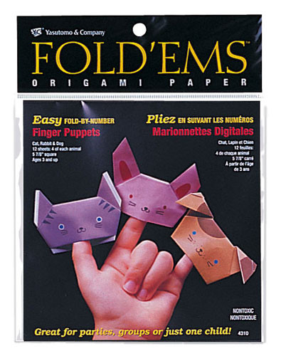 Fold'Ems Finger Puppet Origami Pack - FLAX art & design
