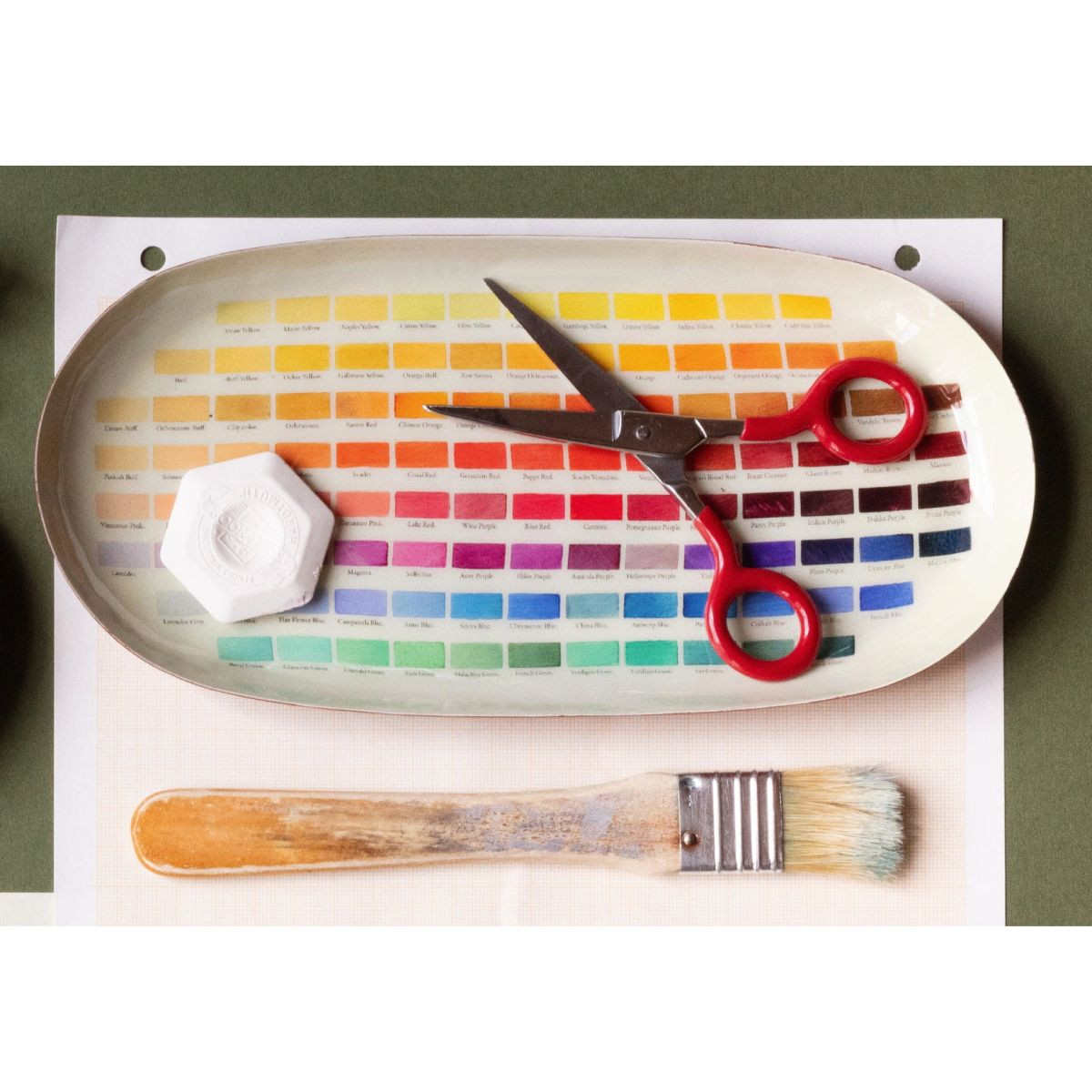 Oval Enamel Tray, Nomenclature of Colors - FLAX art & design