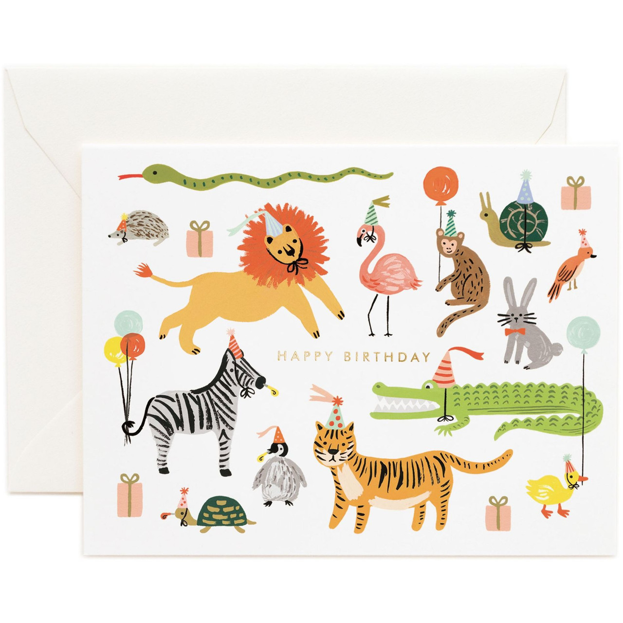 Party Animals Birthday Card - FLAX art & design