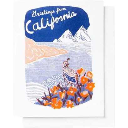 Greetings from California Card - FLAX art & design