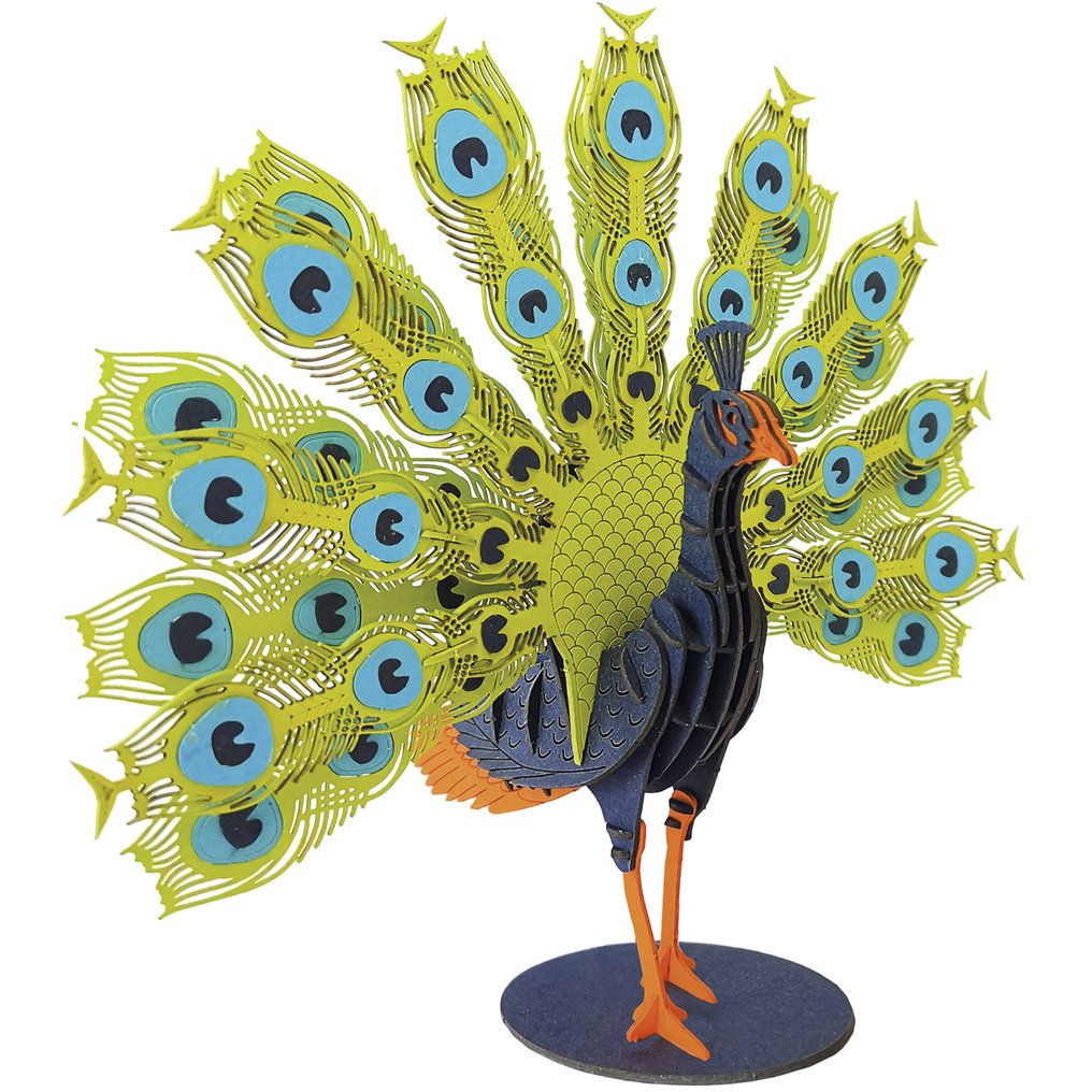3D Paper Model, Peacock - FLAX art & design