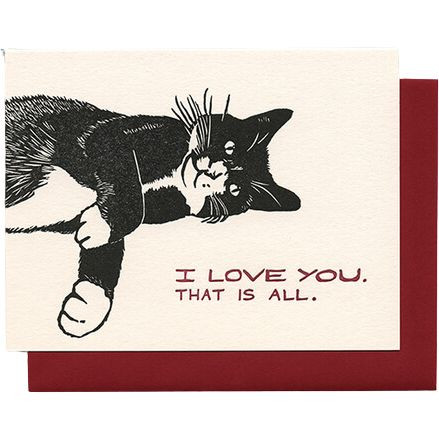 Cat Love You Card - FLAX art & design